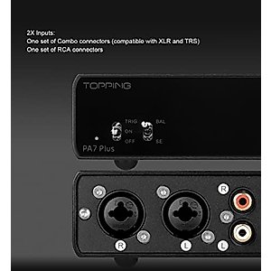 Topping PA7 Series PA7 Plus XLR TRS RCA Input Fully Balanced High Performance Power Amplifiers (PA7 Plus Black)