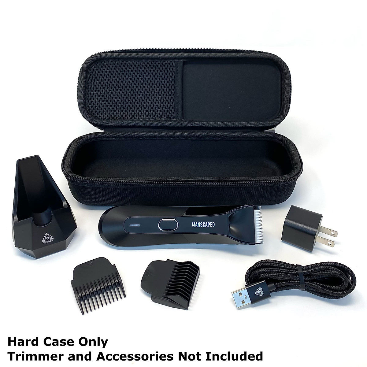 Arber Hard Case for Manscaped Lawn Mower 4.0 or 3.0 Trimmer - Protective Organizer for Trimmer and Accessories - Case Only