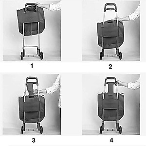 Shopping Cart Replacement Bag, Trolley Waterproof Spare Bag, Storage Bag with Side Pockets and Front Pocket 48L, 7 Colors (Color : A)