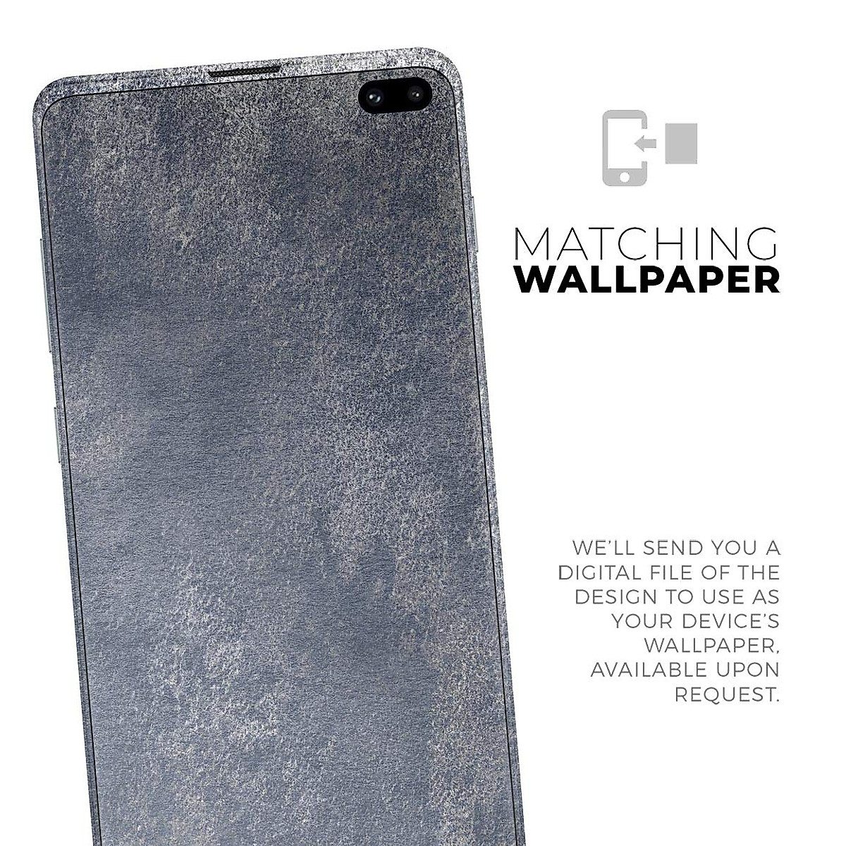 DesignSkinz Distressed Silver Texture v4 Protective Vinyl Decal Wrap Skin Cover Compatible with The Samsung Galaxy S20 (Screen Trim & Back Glass Skin)