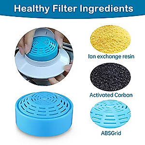 Cat Water Fountain Filters, Cat Fountain Replacement Filters for 2.0L/67oz Automatic Pet Water Dispenser,Pet Water Fountain Replacement Filters Package (Blue Filter 4 Pack)