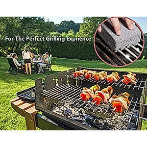 CFUTABOH Griddle Cleaning Brick Block; Non-Toxic Grey Grill Brick Cleaner 4 Pack Ecological Grill Cleaning Brick De-Scaling Cleaning Stone for Removing Stains BBQ (4)