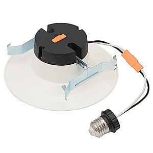 Westinghouse 5141100 11 Watt (80 Watt Equivalent) 5-6 Inch Recessed LED Downlight with Color Temperature Selection, Dimmable, Energy Star, Medium Base, White Trim