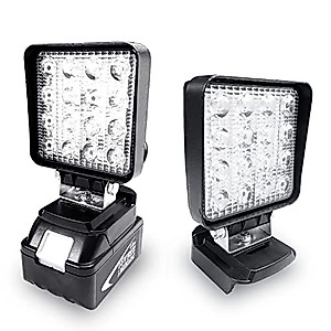 Cordless LED Work Light for Makita 20v battery 48W 3000LM LED Flood Lights job site lighting for Emergencies, Camping, Outdoor with 16 lamp beads