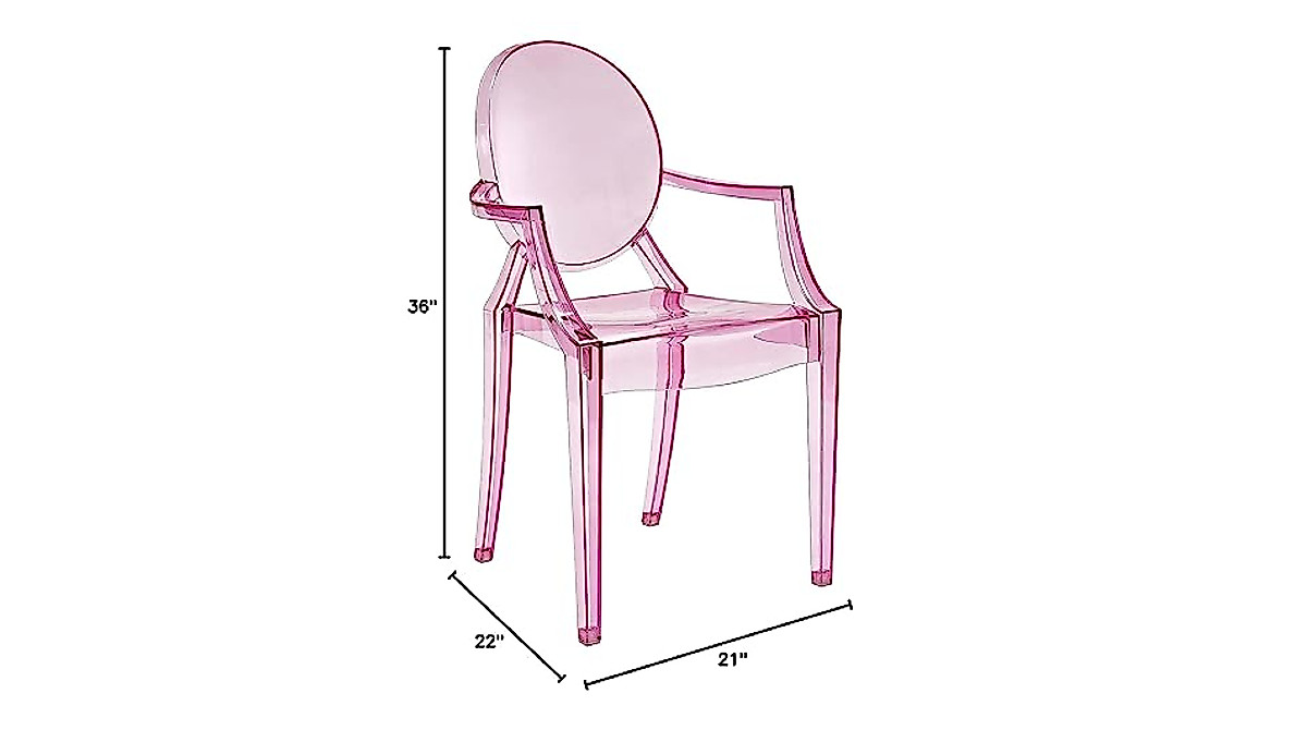 Modway Casper Pink Acrylic Arm Chair - Stylish & Versatile