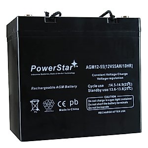 Pride Mobility 12V 55Ah 22NF AGM Deep Cycle Battery Replaces UPG 55ah-2YR Warran