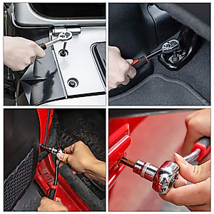 SUPAREE Hardtop Wrangler Door Removal Kit Torx Wrangler Tool kit Set Socket for 1997-2019 2020 CJ TJ JK JKU JL JLU Sport Sahara Rubicon X