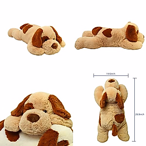 YESGIRL 26.8 inch 5 lbs Dog Weighted Stuffed Animals, Large Weighted Plush Animal, Cute Plush Toy Pillow, Gifts for Adults, Kids, Boys and Girls