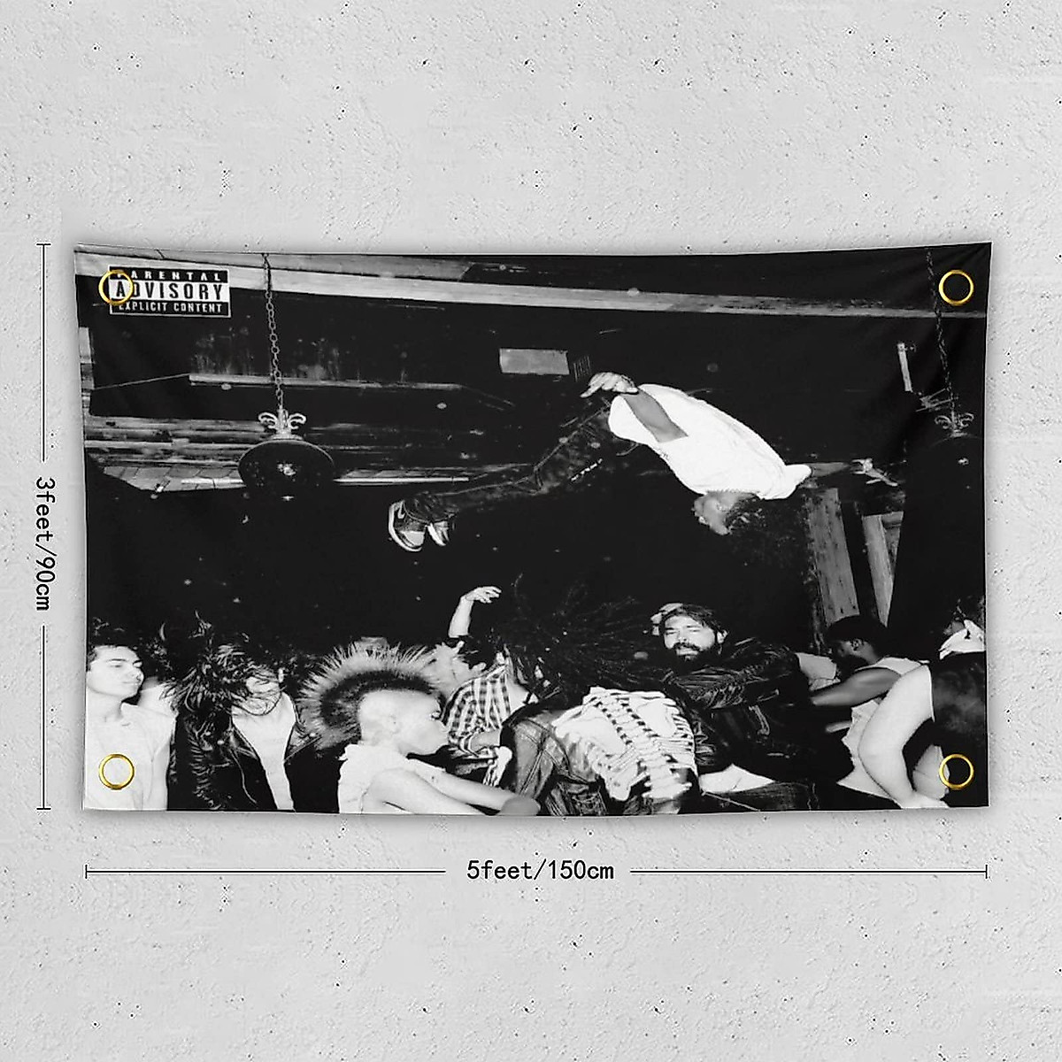 Ucxuiy Die Lit Banner Flag Tapestry for Teen Bedroom Wall Hanging College Decor 3x5 Feet Indoor Outdoor Poster