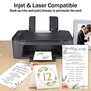 White Blank Cover Stock 8.5x14 Thick Paper 100 Sheets, Goefun 80lb Heavyweight Legal Cardstock Printer Paper For Arts and Crafts, Brochures, Menus, Posters