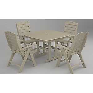 Trex Outdoor Furniture Yacht Club Folding Highback Chair, Sand Castle