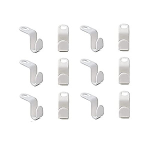 Hanger Hooks Clothes Hanger Connector Hooks 10 Pieces Thickened Hanger Extender Clips ，Buckle Hook for Closet Space Savers and Organizer Closets superimposed to Connect (White)