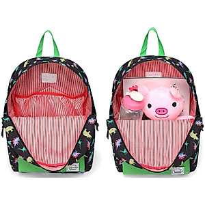 VASCHY Dinosaurs Preschool Backpack and Neoprene Lunch Bags for Kids Bundle