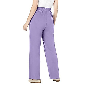 Woman Within Women's Plus Size 7-Day Knit Wide Leg Pant - L, Black