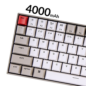 Keychron K2 Hot-swappable Bluetooth Wireless Mechanical Gaming Keyboard for Mac, 75% Layout 84 Keys Multitasking Type-C Wired Computer Keyboard for Windows with Keychron Mechanical Brown Switch