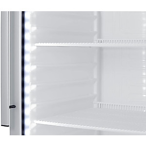 Summit Appliance SCR1301 24" Wide Commercial Glass Door Beverage Center with Lock, Digital Thermostat, Automatic Defrost, Heavy Duty Adjustable Shelves, LED Lighting Inside Door