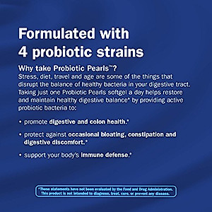 Nature's Way Probiotic Pearls Max Potency for Men and Women, Digestive and Immune Health Support* Supplement, 30 Softgels