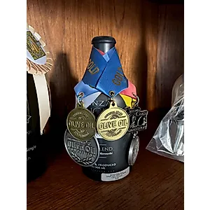 LA PANZA California Extra Virgin Olive Oil, Premium Cold Pressed EVOO, Award Winning, Outlaw Blend (Fiery & Peppery, 17.5 fl oz, 500ml Ceramic Stone Bottle)