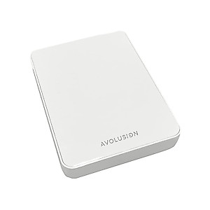 Avolusion Z1-S USB 3.0 Portable External Gaming Hard Drive - White (for PS5, Pre-Formatted) - 2 Year Warranty (2TB)