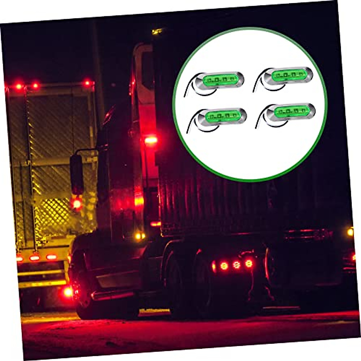 Milisten Lights 4pcs Boat Truck Light Directional Lamp Trailer Kit Signal Green Turn Signal Abs Warning Light Truck Side Light