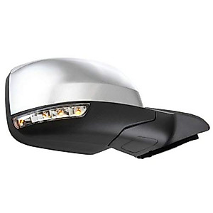 Kool Vue Passenger Side Power Heated Mirror for Jeep Grand Cherokee 2011-2021 Manual Fold With Signal Light, Blind Spot Monitor & Memory; Without Auto-Dimming Chrome