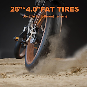 ZEEGR Electric Bike,Dual Motor AWD 2000W Removable 48V/22.4AH Battery E-Bike 26'*4.0' Fat Tire Electric Bicycle with 7 Speed(Khaki)