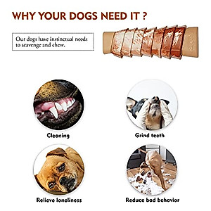 Nocciola Dog Chew Toy for Aggressive Chewers, Real Beef Flavor, Durable Nylon & Rubber Toy for More Than 30 Pounds Medium & Large Breed, Tough Toys for Training and Cleaning Teeth