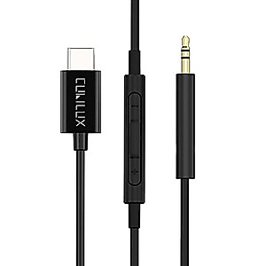 Cubilux USBC to 2.5mm Headphone Cable with Microphone, Type C to 2.5 mm Replacement Cord Compatible with Bose Noise Cancelling 700, QuietComfort 35/25 QC35/QC25, SoundLink AE2 OE2 Android, 4 Feet