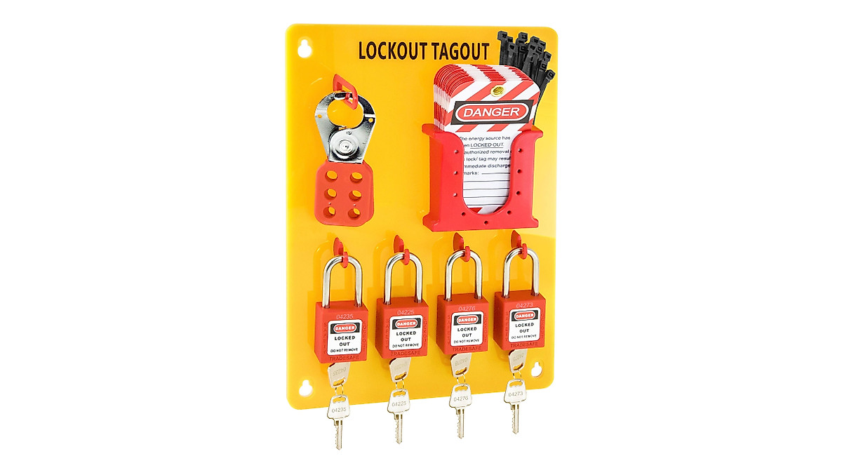 TRADESAFE Lockout Tagout Station - OSHA Compliant Safety Kit