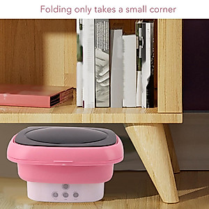 12 inch Foldable Washing Machine, Portable Underwear Washing Machine with Drain Basket, Turbine Washer for Baby Clothes, Small Washer for Apartment, Travel, Dorm, RV, Gift Choice