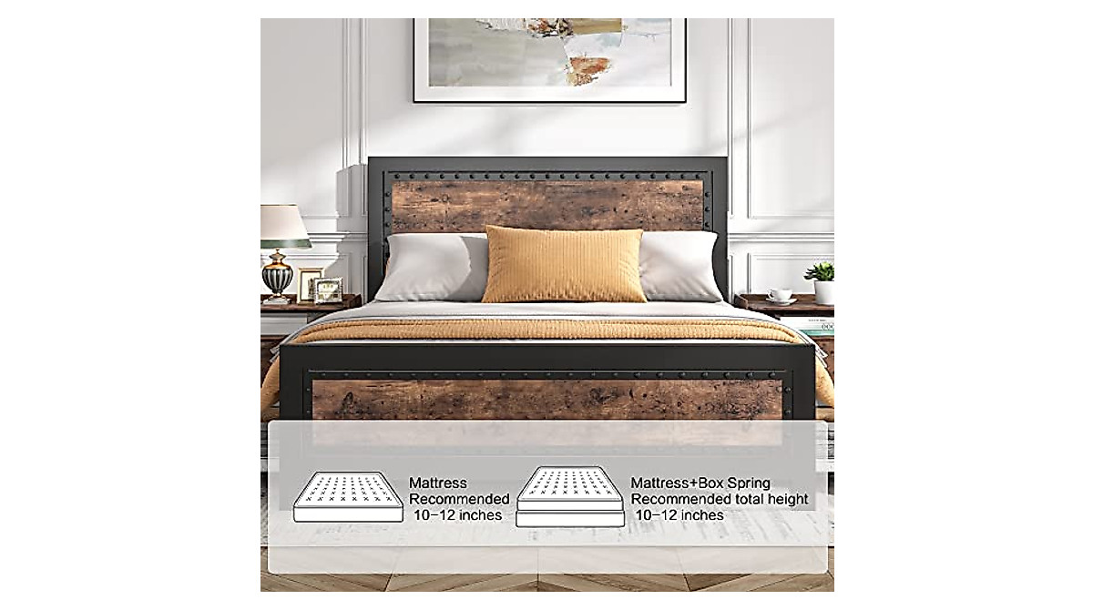 Keyluv King Size Bed Frame with Storage and Modern Design