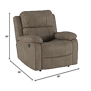 ACME Furniture Recliner, One Size, Gray Polished Microfiber