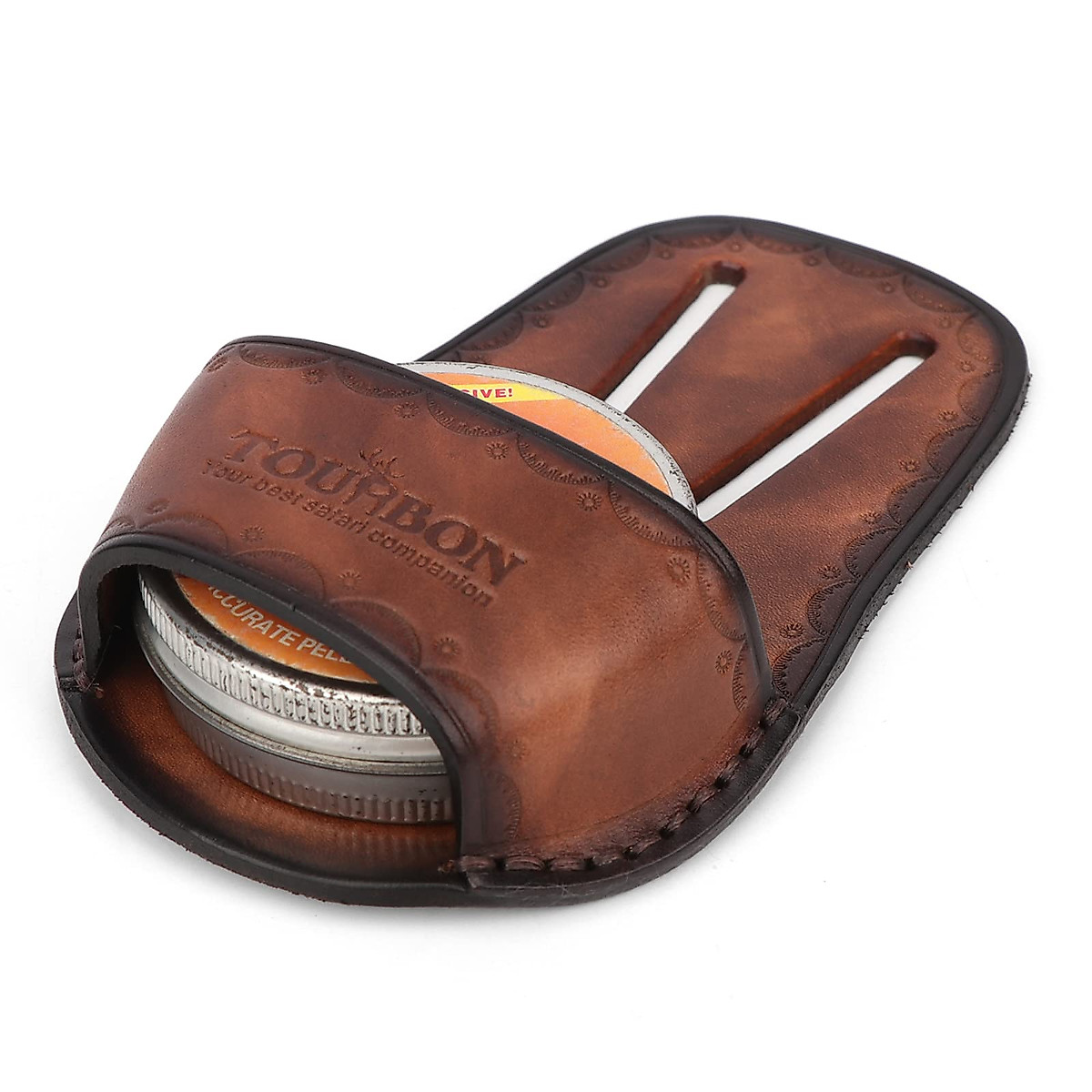 Tourbon Leather Snuff Dip Can Holder Chew Tobacco Cigarette Case Pouch Hammer Tool Holster for Belt