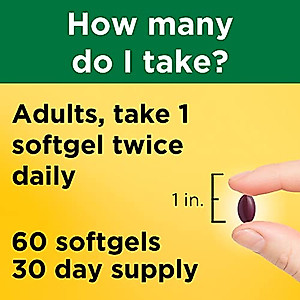 Nature Made Vision with AREDS 2 Formula, Eye Vitamins with Lutein & Zeaxanthin, Vitamin C/ E, Zinc, and Copper, Helps Support Healthy Vision and Eye Function, 60 Softgels