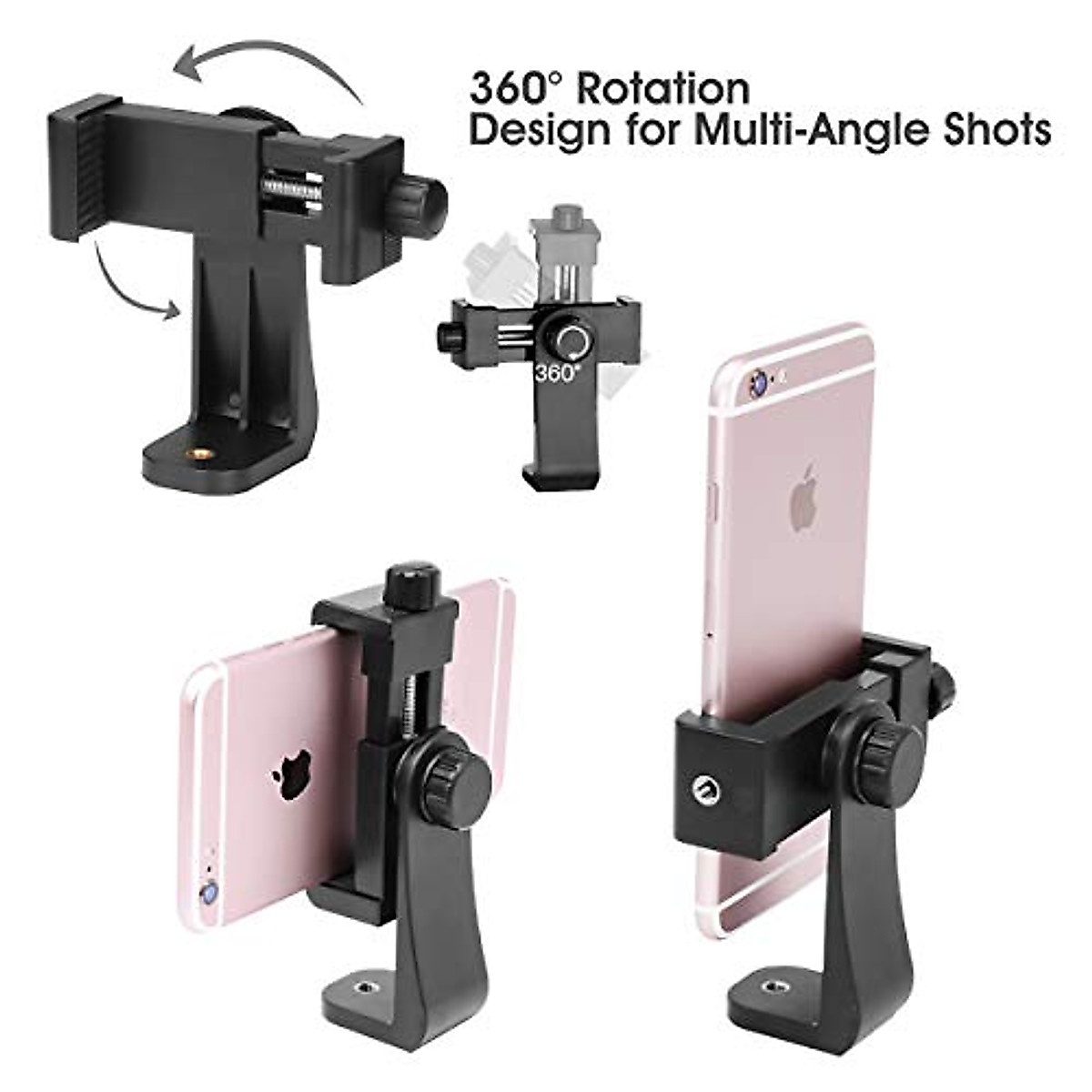 AFAITH Cell Phone Tripod Mount with Remote, Phone Holder Adapter Selfie Monopod with Adjustable Clamp for iPhone 14/14 Pro Max/13/13 Pro Max/12/12 Pro Max/11 Pro Max/11/Xs Max/X/8/8P/7/7P,Samsung
