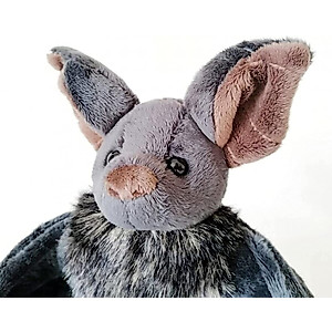Enivtfz 12" Large Bat Plush Toys, Creepy Goth Bat Stuffed Animal Lifelike Bats Plushie Doll Gothic Bat Soft Hugging Plush for Halloween Easter Christmas Valentines Birthday Gift