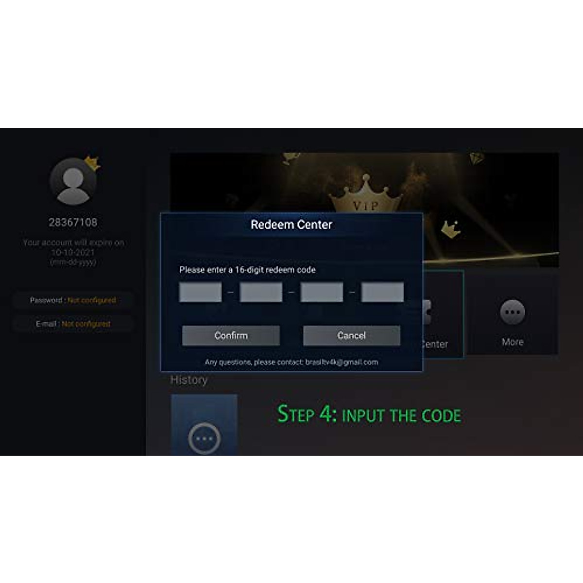 FEWQU IPTV Brazil HTV Box Renew Code One Year of TV Movies Channel Service Compatible with Hbox 3 5 6+ 7 8, A2.3 H.TV