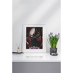 Bleach Anime Poster Ichigo Kurosaki Soul Reaper Swords Manga Comic Cool Aesthetic Modern Picture Japanese Bedroom Home Living Room Weeb Fan Birthday Gift Cool Wall Decor Art Print Poster 12x18