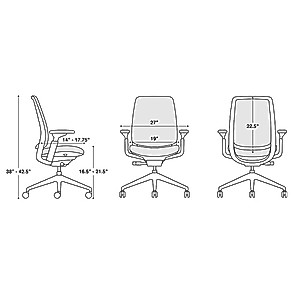 Steelcase Series 2 Office Chair, Black Frame and 3D Microknit Back, Era Fabric (Onyx)