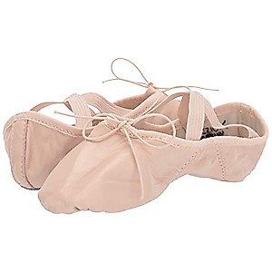 Capezio Girls Leather Juliet Ballet Shoe-Child, Light Pink, 12.5 Little Kid