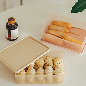 Dr.HOWS YU COLD & FREEZER CONTAINER Stackable Portable Freezer Storage Containers, Meal Prep, Lunch for Child, Microwave safe, BPA-Free 1 piece (1,500ML - LIGHT BEIGE)