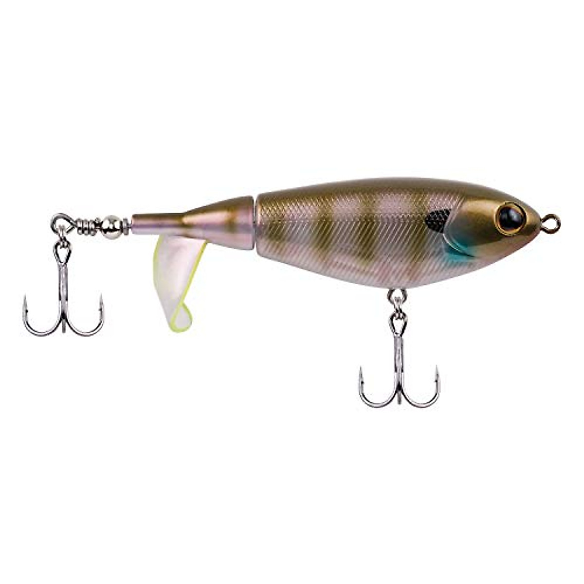 Berkley Choppo Topwater Fishing Lure, Ghost Bluegill, Size 90, Cupped Propeller Tail for Balance of Sound and Spray, Equipped with Sharp Fusion19™ Hook