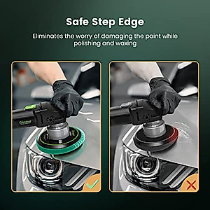 6 inch Buffing Pads, Ginour 5Pcs 6.3 Inch Face Polishing Pad for 6 Inch 150mm Backing Plate, Buffing Polishing Pads with Safe Step Edge for Car Buffer Polisher Compounding, Polishing and Waxing