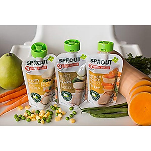 Sprout Organic Baby Food Pouches Stage 3, Creamy Vegetables w/ Chicken, 4 Pouches (Pack of 6) Creamy Vegetables with Chicken 24 Ounce