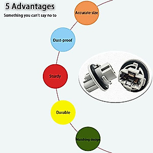 2 PCS Front Turn Signal Light Bulb Plug Socket, 90075-60060 Socket Plug Front Turn Signal Light Bulb Socket Compatible with Toyota Tundra, Tacoma, Sequoia, 4Runner, Venza
