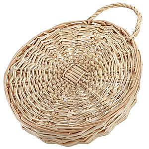 Elsjoy Hanging Wicker Basket for Plant, Decorative Wall Hanging Rattan Basket, Wicker Woven Basket Hanging Flower Basket for Front Door, Home, Garden (𝐏𝐥𝐚𝐧𝐭 𝐍𝐨𝐭 𝐈𝐧𝐜𝐥𝐮𝐝𝐞𝐝)