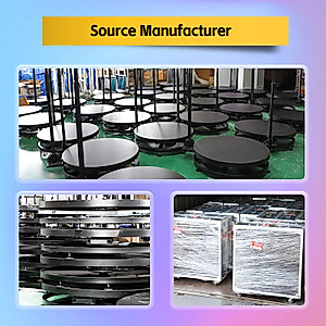 HARZHI 360 Photo Booth 57CM + 24V Battery, Automatic 360 Spin Camera Booth Machine for Parties Christmas Wedding with Free Logo Ring Light Accessories