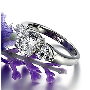 Global Jewelry Amazing Titanium Lady's Wedding Band Ring Anniversary/Engagement/Promise Ring Best Gift! (7)