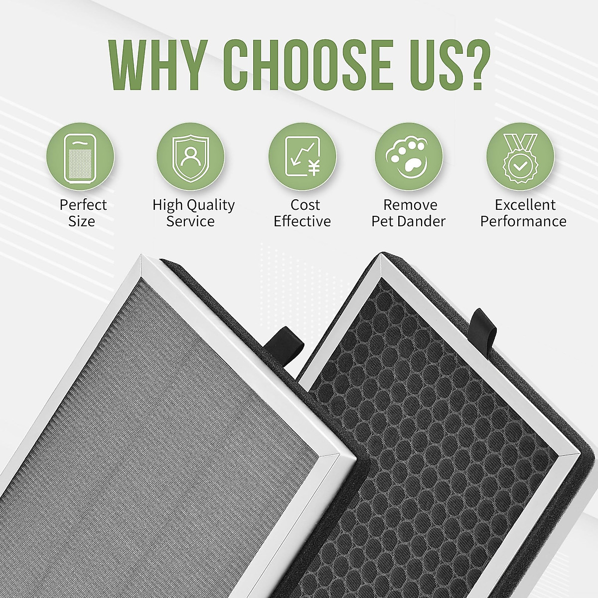 Nisreen JF 260 Replacement Filter Compatible with Jafanda Air Purifier Filter JF260, 3-in-1 True HEPA Filter for JF260 Air Puri-fier, Part# JF260-RF, 4-Pack