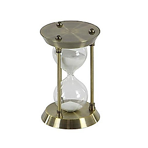 Deco 79 Glam Metal Cylinder Timer, 4" x 4" x 7", Brass